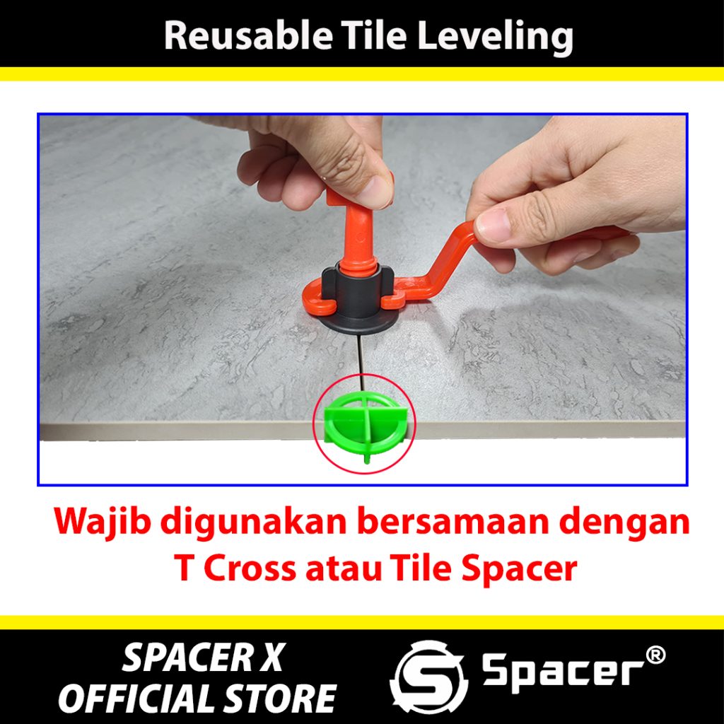 SPACER® Reusable Tile Leveling 1 mm/1,5 + Tile Spacer 100 pcs - Spacer ...